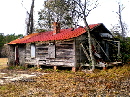 Shotgun-Influenced Vernacular Architecture Falling Front Porch Rusted ...
