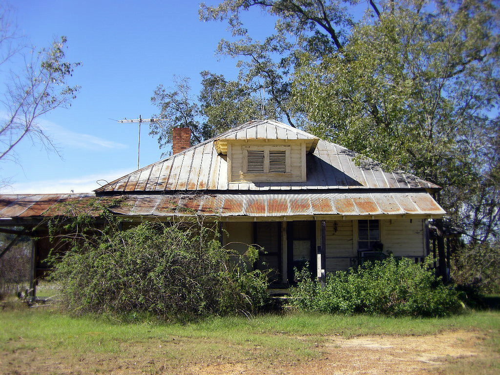 Crosland GA Colquitt County Farmhouse Vernacular Architecture Tin Roof ...
