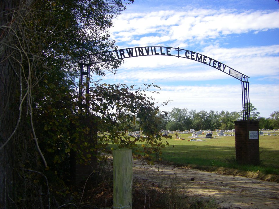 Irwinville GA Irwin County Cemetery Entrance Wrought Iron Arch Entrance ...
