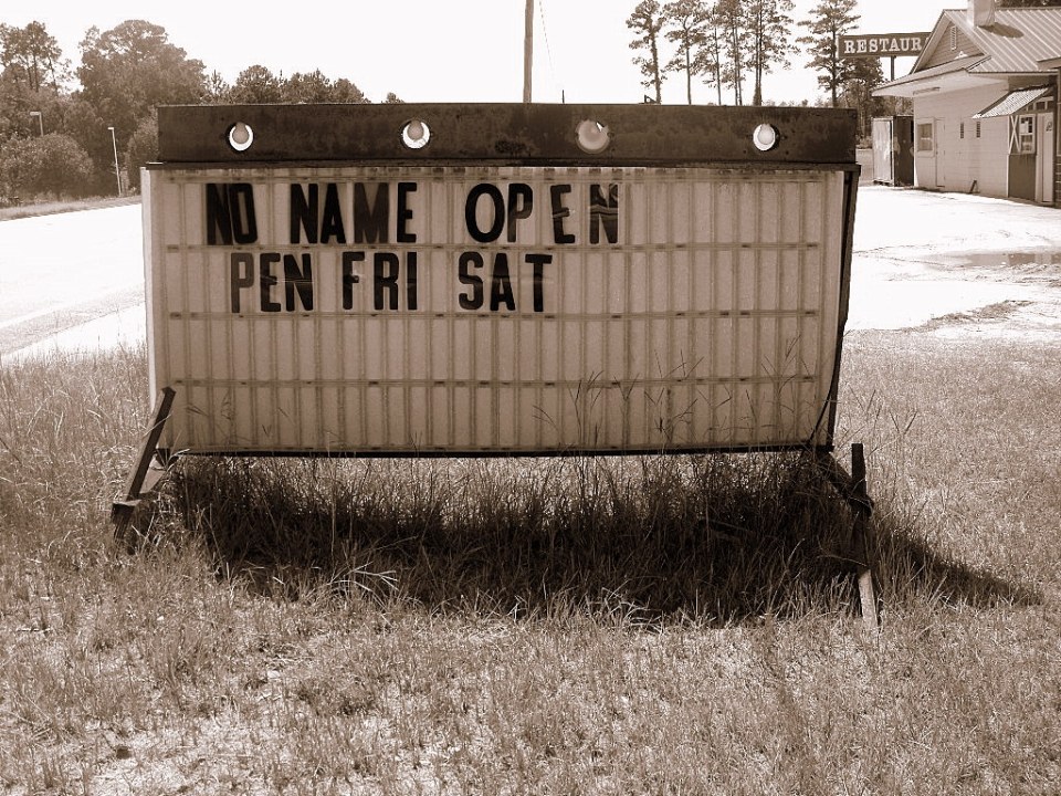 No Name Bar Willacoochee GA Georgia Famouse Lewis Grizzard Sign ...
