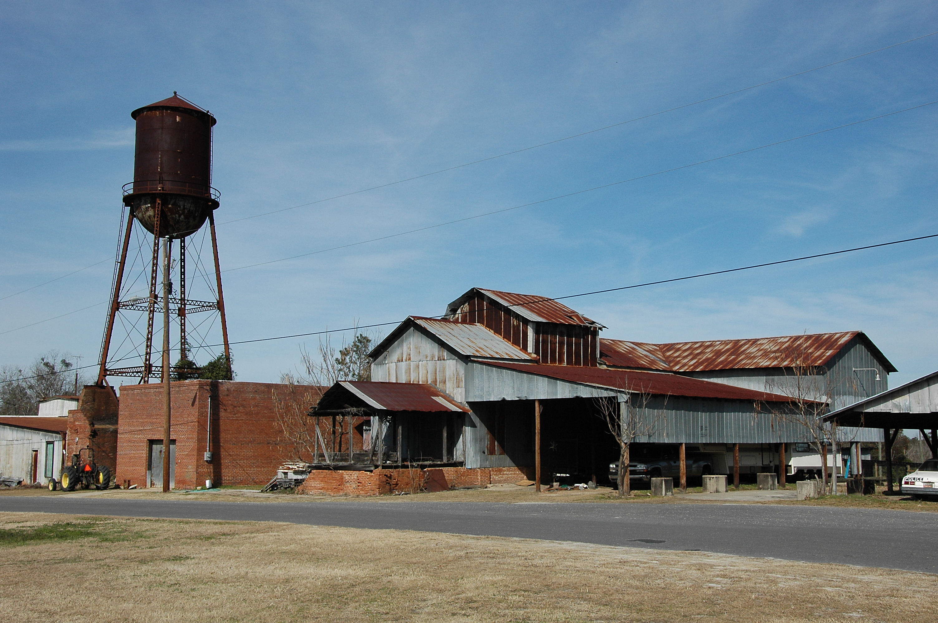 Chauncey GA Dodge County Rusted Water Tower Cotton Gin Rural Southern ...
