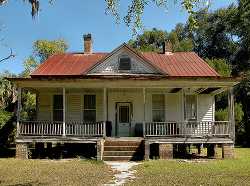 Eden GA Effingham County Vernacular Frame Clapboard House Tin Hip Roof ...