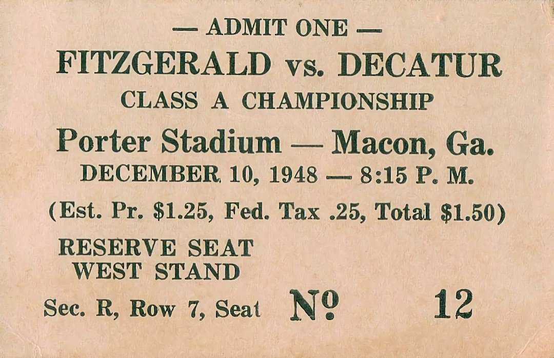 Fitzgerald High School Football, 1948 State Champions | Vanishing ...