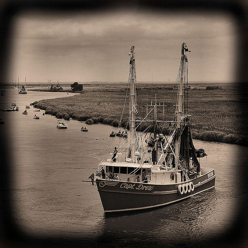 Wild Georgia Shrimp Boat Capt. Drew Blessing of the Fleet Darien GA ...