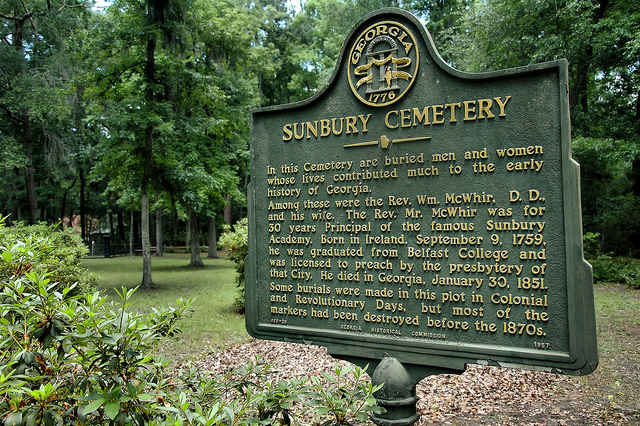Sunbury Cemetery GA Historic Marker Revolutionary War Liberty County ...