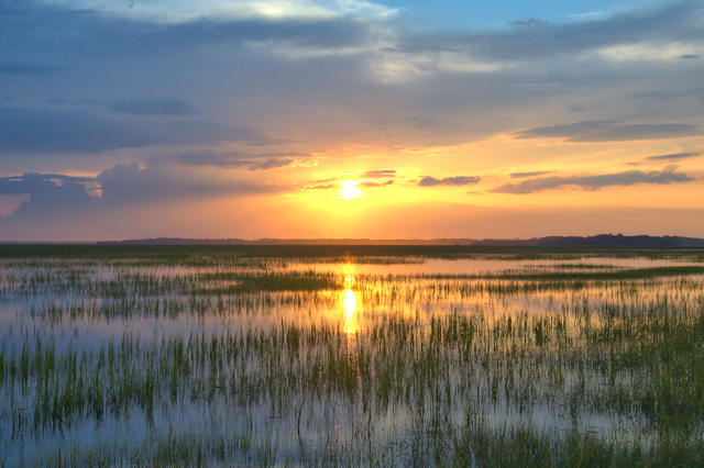 Sunset on Fancy Bluff Creek, Jekyll Island | Vanishing Georgia ...