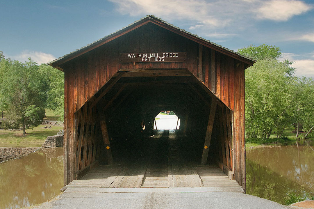 Watson Mill Bridge, 1885, Oglethorpe County | Vanishing Georgia ...