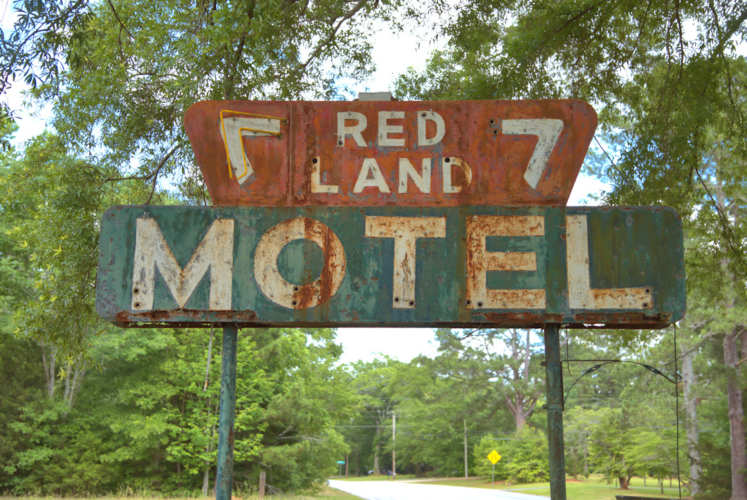 Red Land Motel Sign, 1952, Washington | Vanishing Georgia: Photographs ...